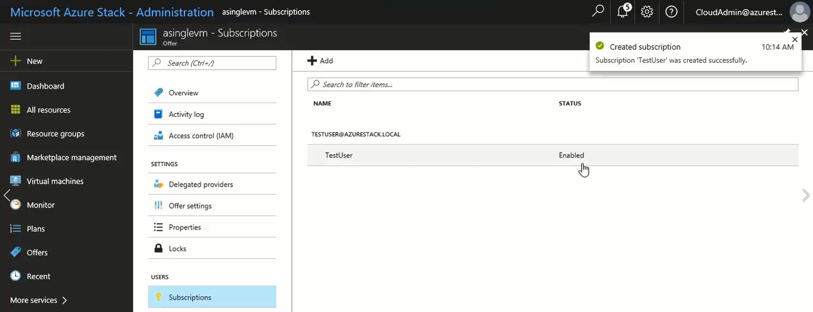 Getting started with Microsoft Azure Stack (ASDK) (6) | Tom's Notes