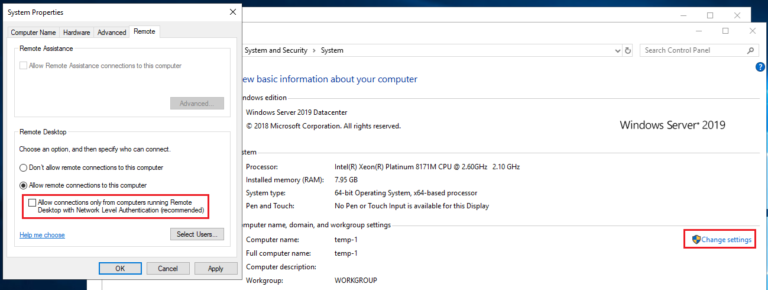 Remote Desktop connection to an Entra ID-joined Windows Server with ...